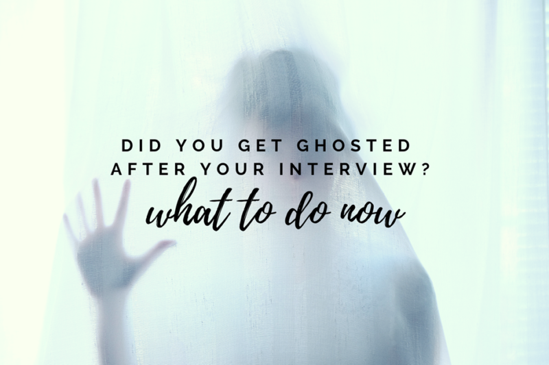 Did You Get Ghosted After Your Interview? What to Do Now - paNASH ...